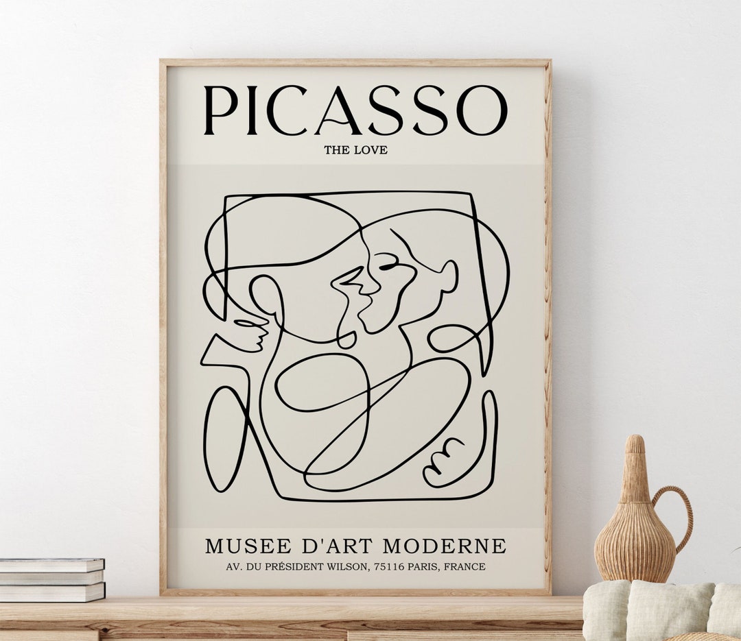 Pablo Picasso, the Love Poster, Picasso Abstract Line Art Print, Mid ...