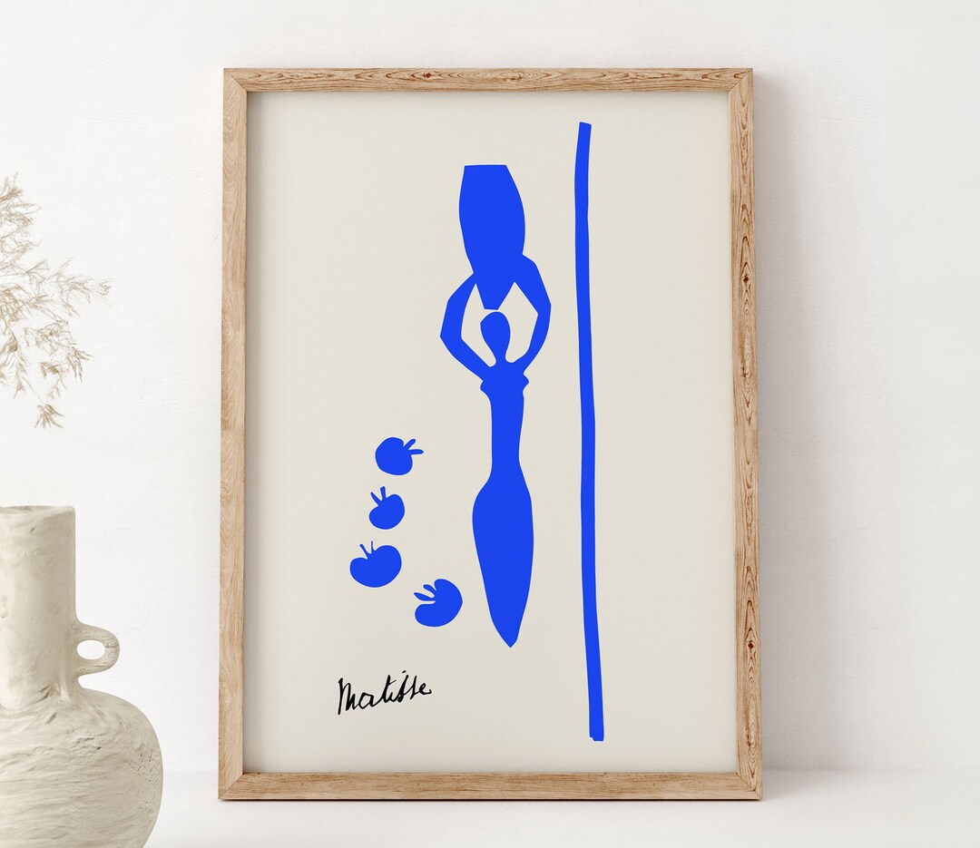 Henri Matisse Blue Woman Poster Abstract Shapes Female Art - Etsy