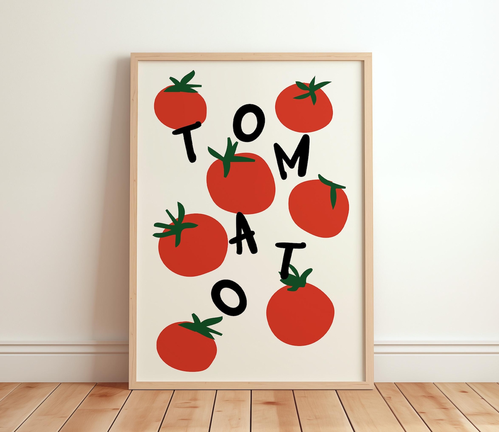 Tomato Poster, Retro Tomato Wall Art Print, Trendy Kitchen Decor ...