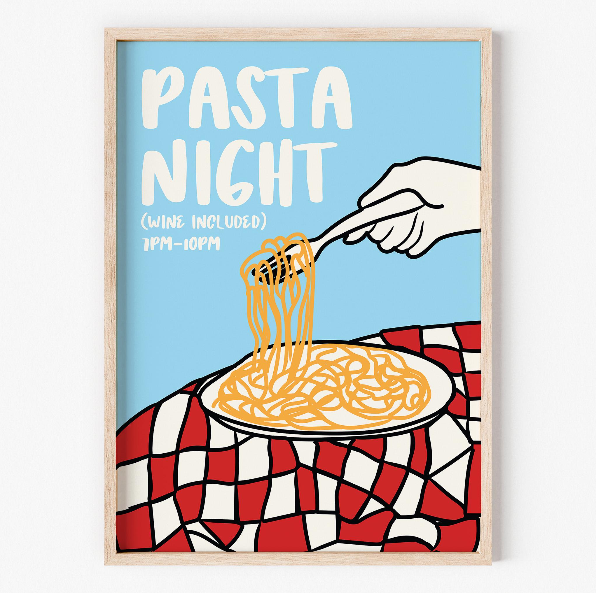 Vatican Spaghetti Memes Pates La Lune 1930 Vintage Poster Print Retro