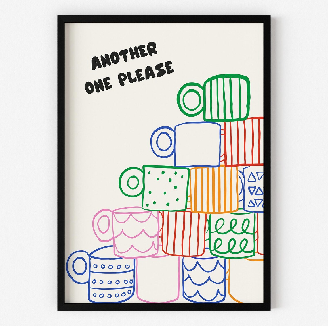 Another One Please Coffee Poster, Trendy Kitchen Decor, Coffee Print ...