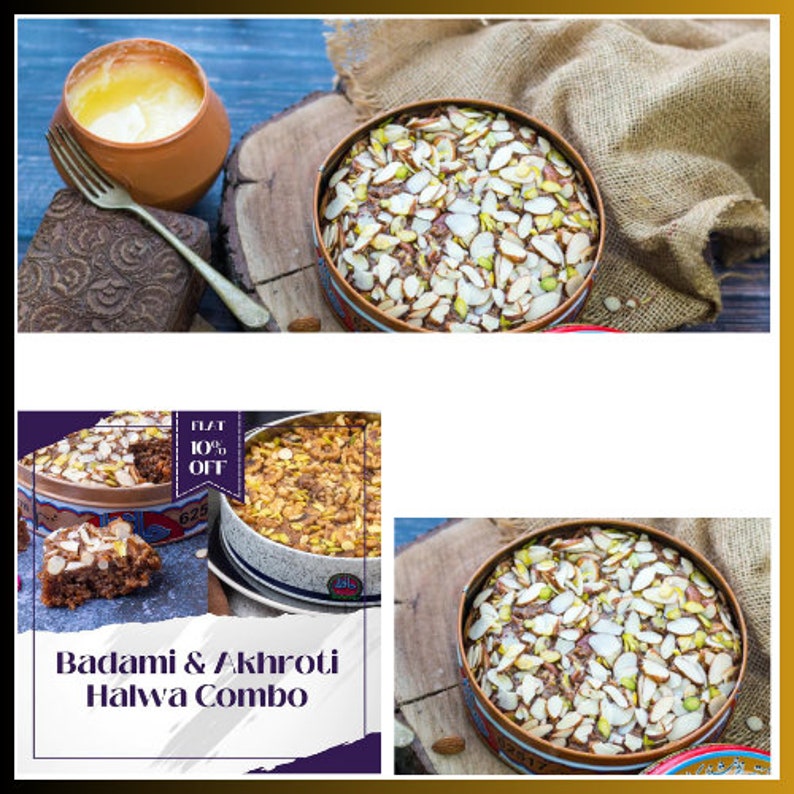 Multani Almond & Walnut Sweet Combo (metal - Tin Box) Hafiz Abdul ...