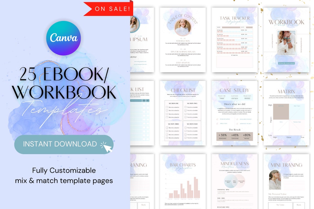 25 Watercolor Workbook Template White Elementary Workbook - Etsy