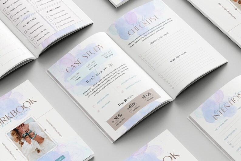 25 Watercolor Workbook Template White Elementary Workbook - Etsy