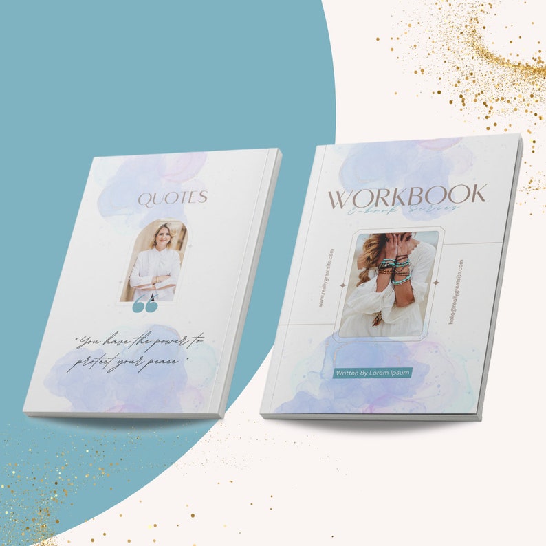 25 Watercolor Workbook Template, White Elementary Workbook Template ...