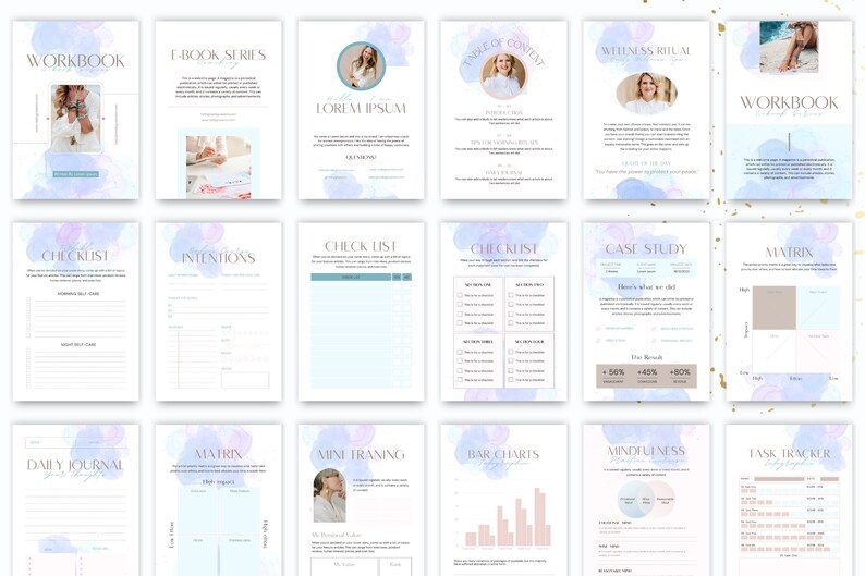 25 Watercolor Workbook Template White Elementary Workbook - Etsy