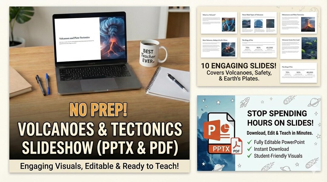 Volcanoes and Plate Tectonics Slideshow | Earth Science Lesson (PPTX ...