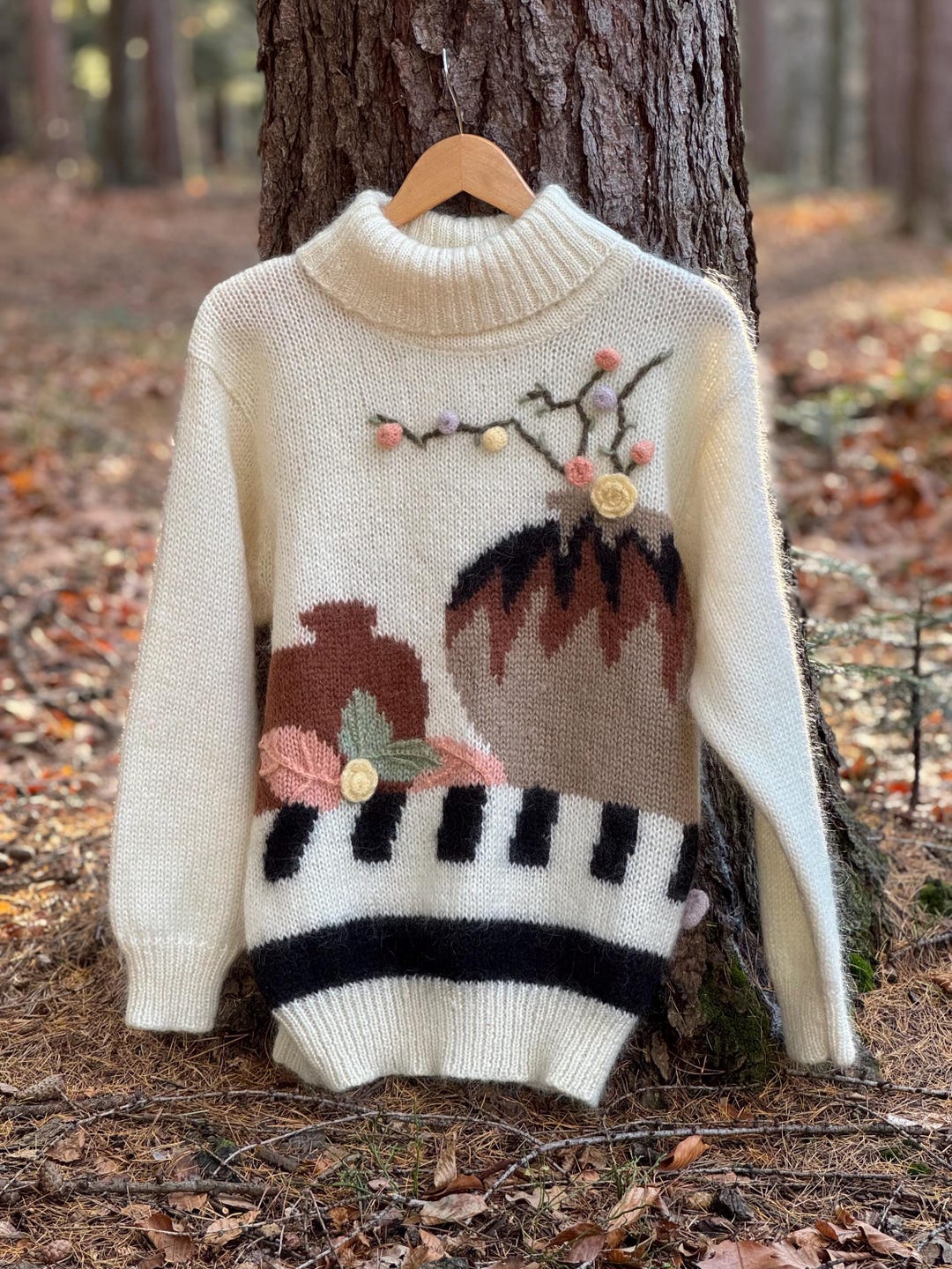 Mohair Cottagecore Sweater Jumper Sheep Grandma Vintage Village ...
