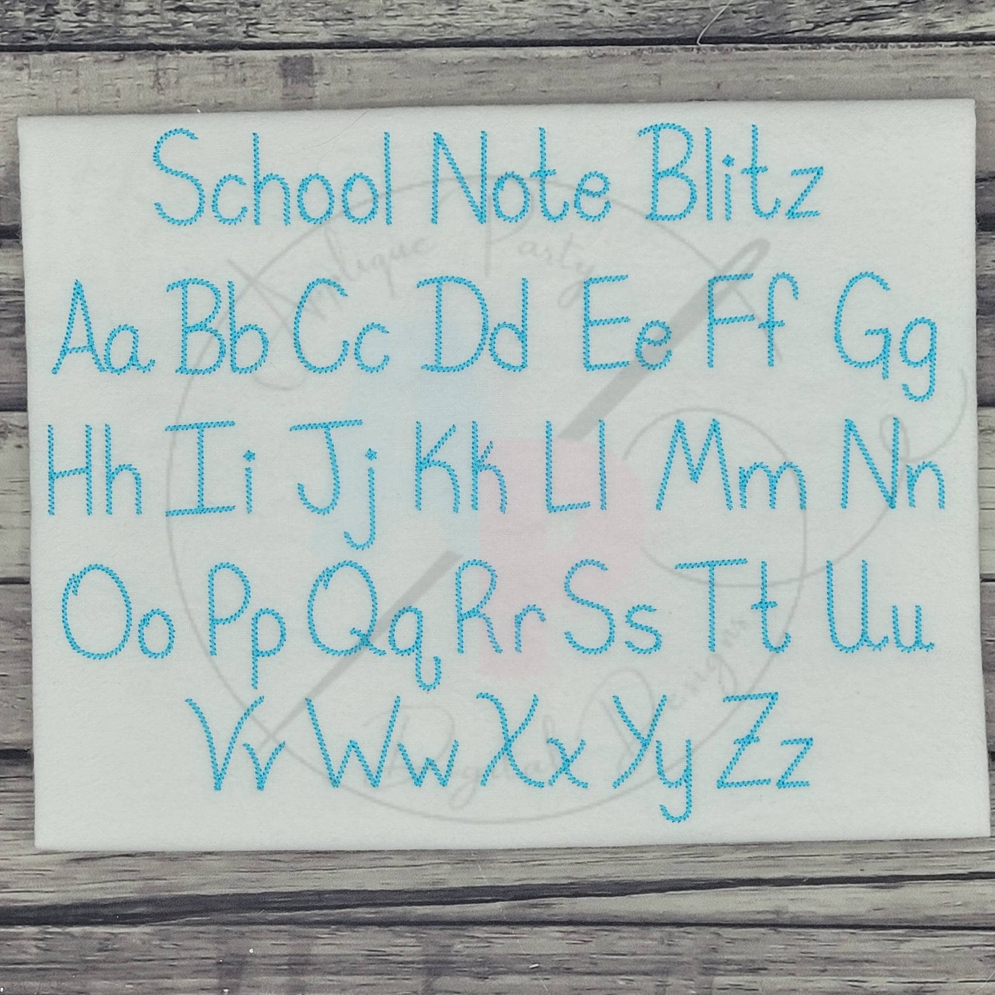 School Note Embroidery BLITZ Stitch Font | Fast Vintage Stitch ...