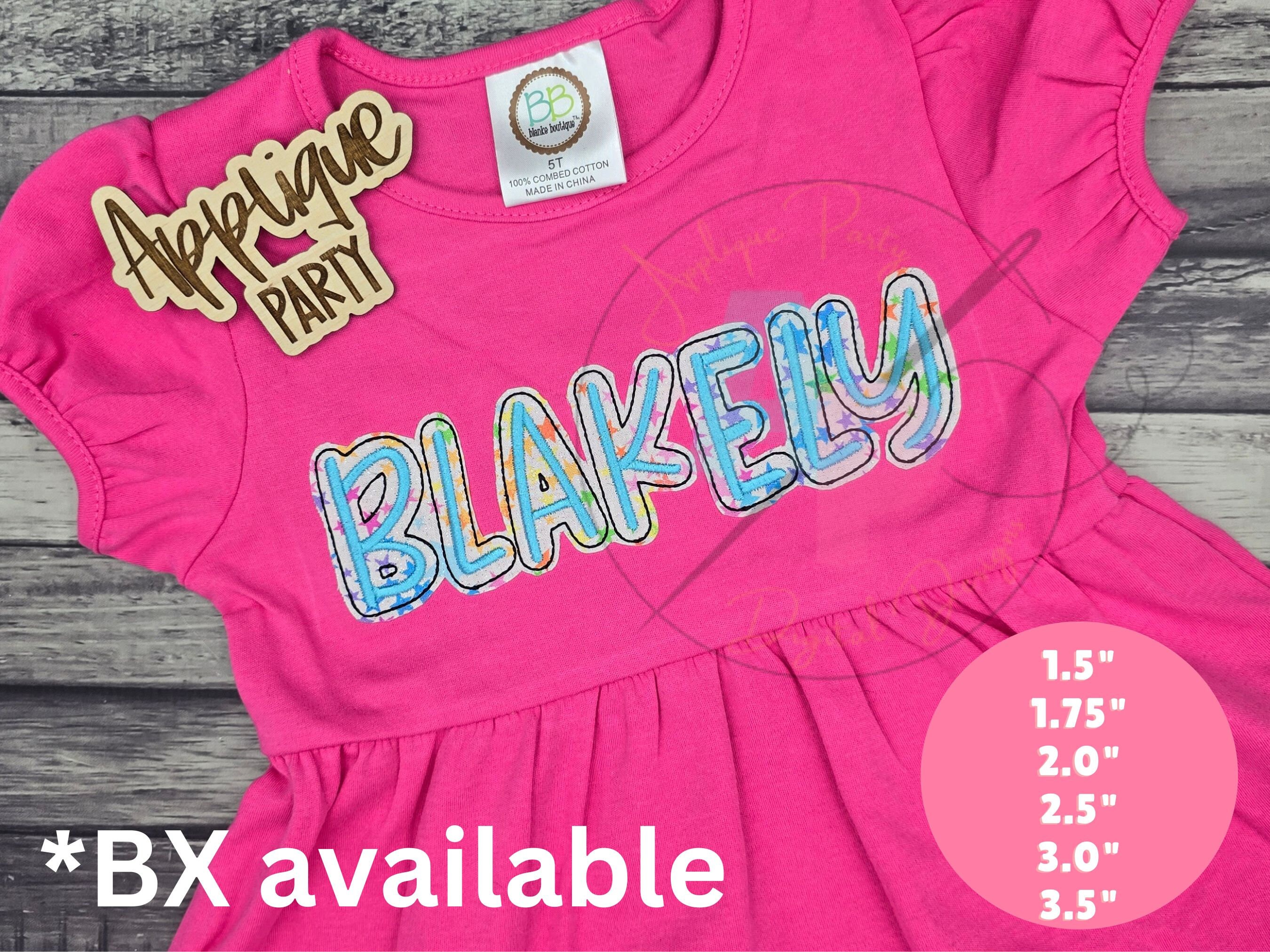 Surprise Party Vintage Applique Font With Satin Overlay | Bean Stitch ...