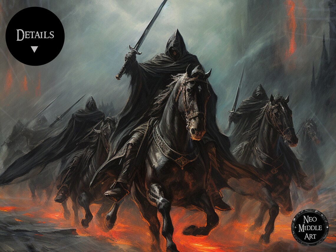 Lord of the Rings Nazgul Poster for Movie Lovers LOTR Oil - Etsy