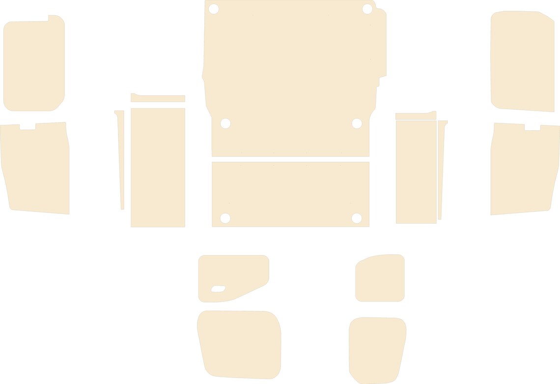 Citroen Berlingo Van Ply Lining DXF Files to Fit 2018+ Van, CNC Ready ...