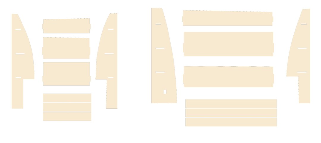 VW Caddy Shelving Dxf File, 3 or 4 Tier, Dxf Files, Cnc Ready to Cut ...