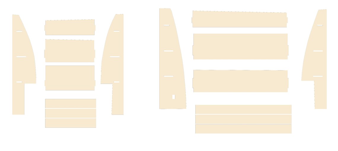 VW Caddy Shelving Dxf File, 3 or 4 Tier, Dxf Files, Cnc Ready to Cut ...