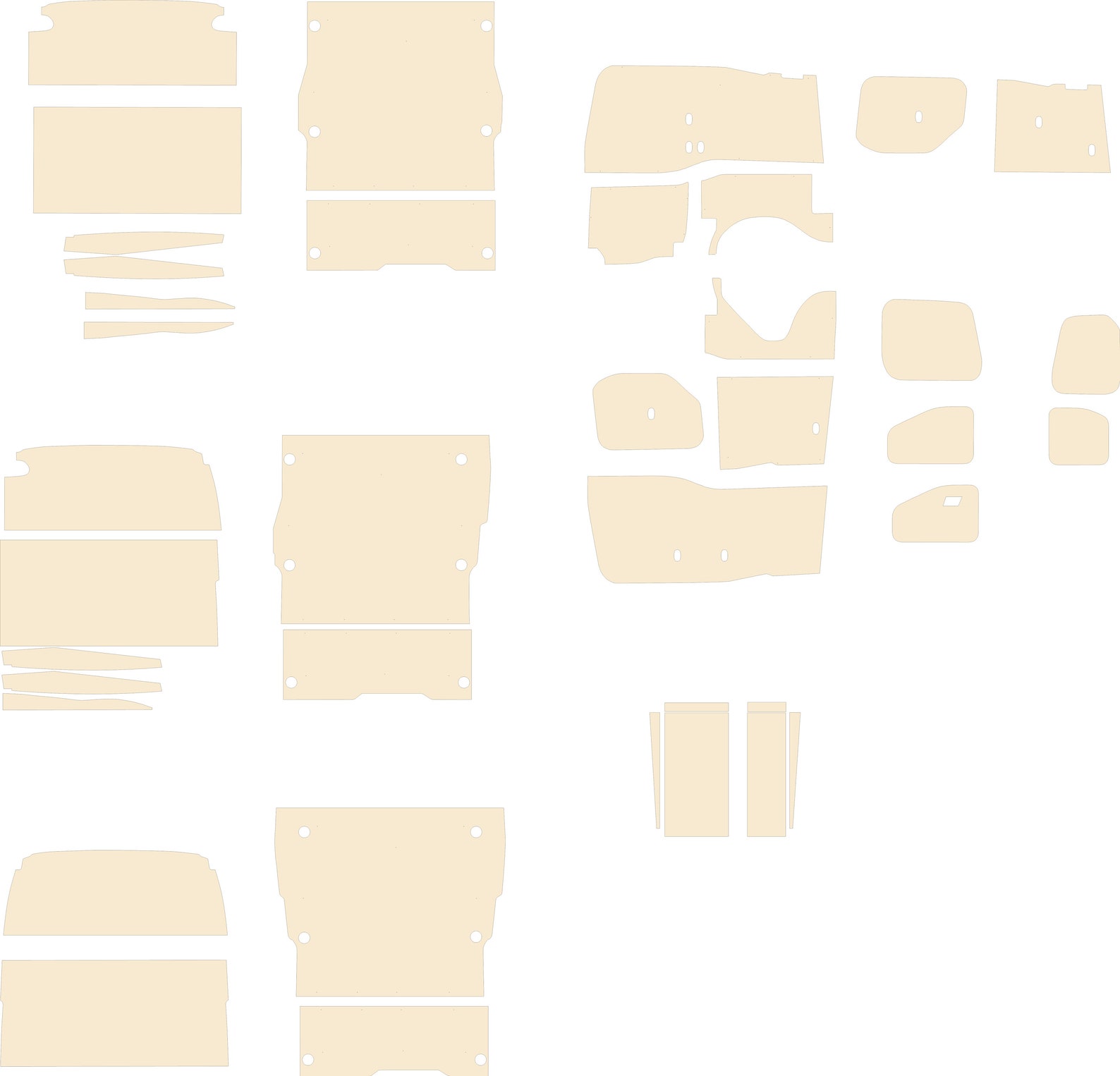 Ply Lining Templates DXF Files, Cad Files Over 110 Files Including ...