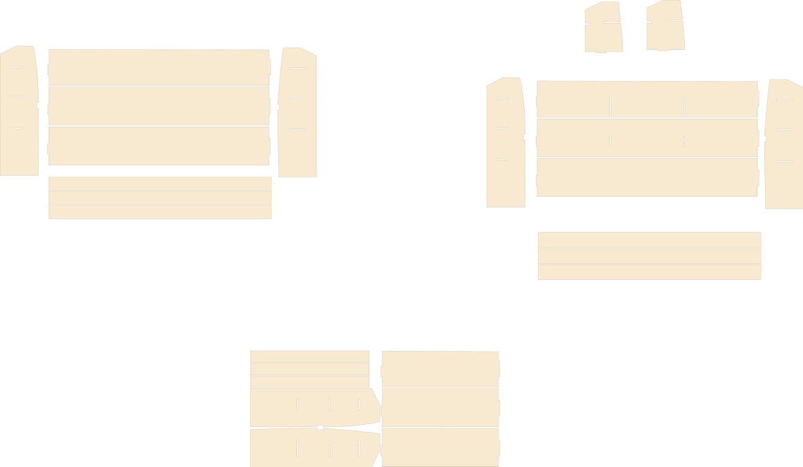 Ford Transit SWB Shelving Dxf File, Dxf Files, Cnc Ready to Cut, Van ...