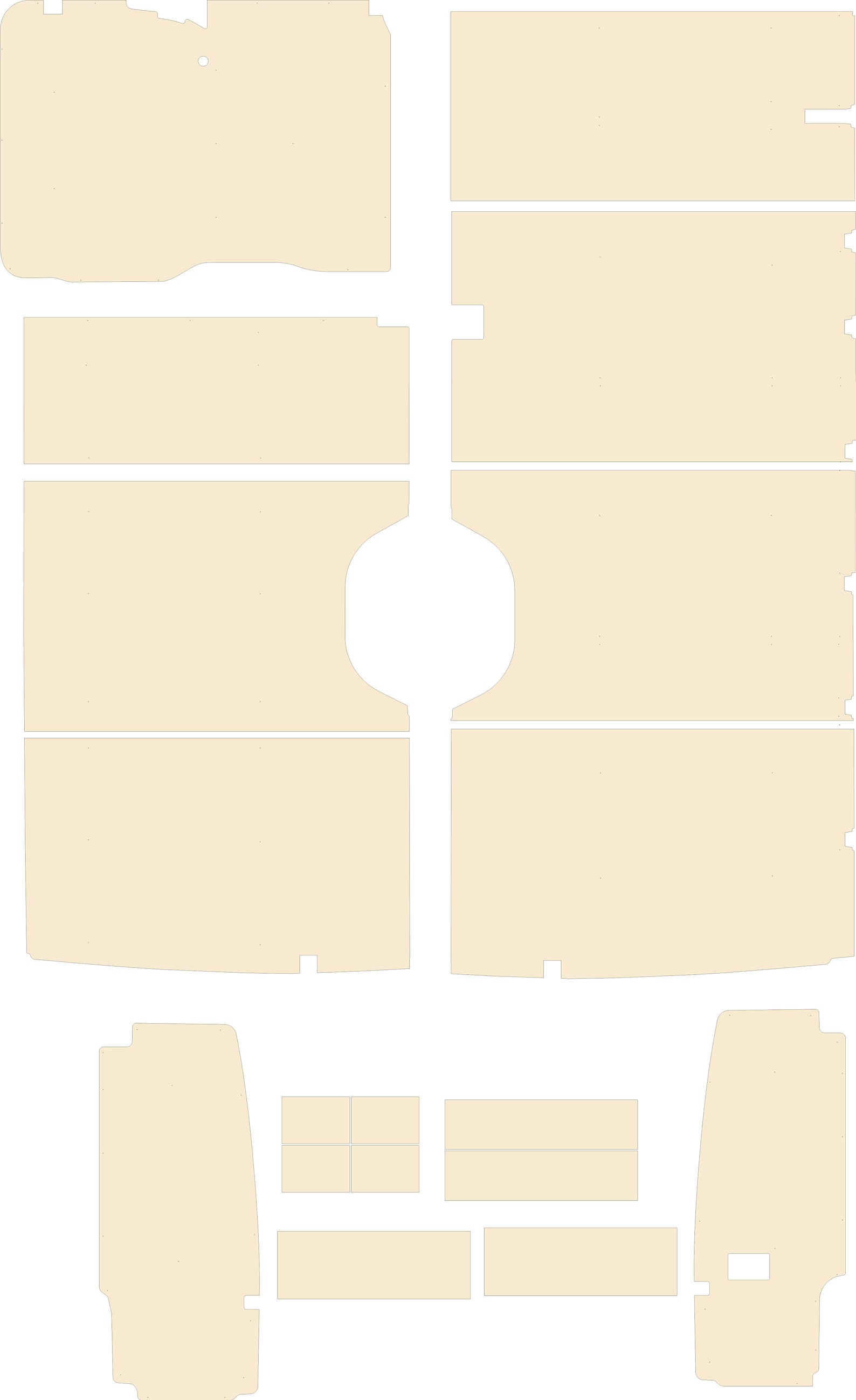 Mercedes Sprinter 2007-2017 Lwb & Xlwb Van Ply Lining Kit DXF Files ...