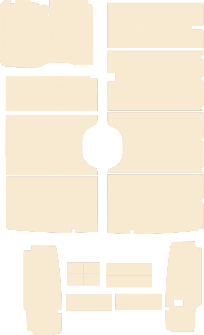 Mercedes Sprinter 2007-2017 Lwb & Xlwb Van Ply Lining Kit DXF Files ...