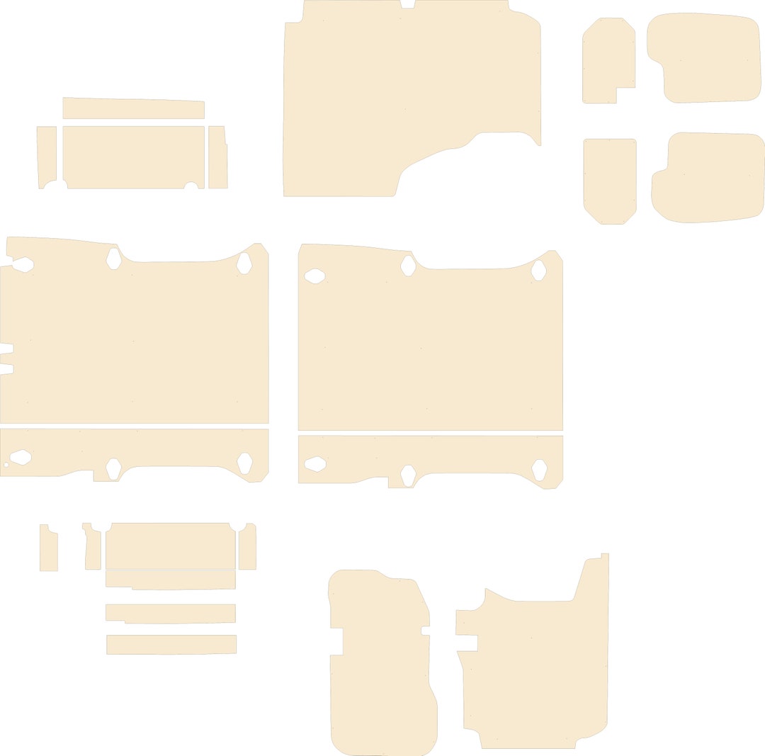 Ford Transit Connect Swb & Lwb Pre 2014 Ply Lining Kit DXF Files, CNC ...
