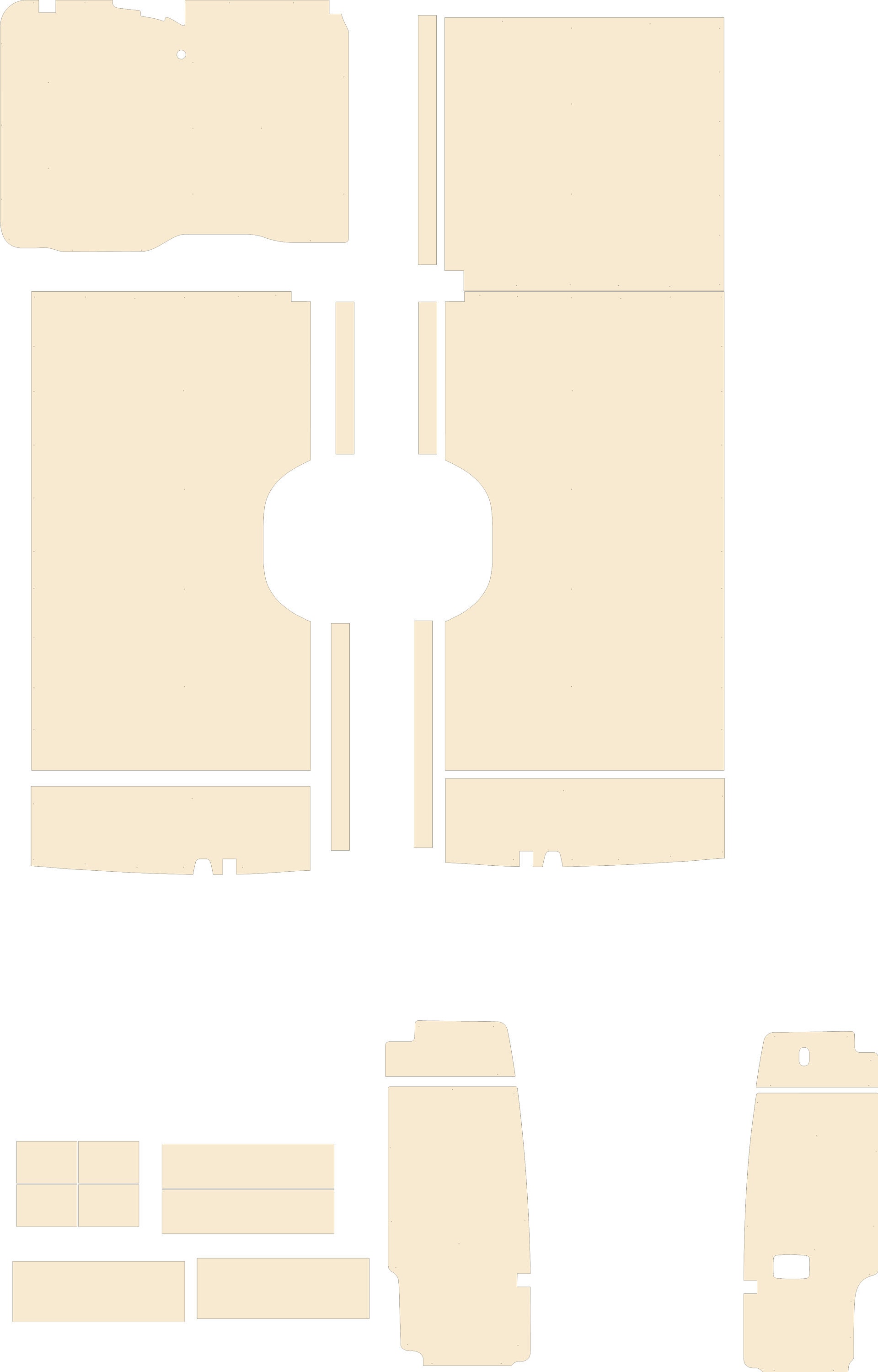 Mercedes Sprinter 2007-2017 Lwb & Xlwb Van Ply Lining Kit DXF Files ...