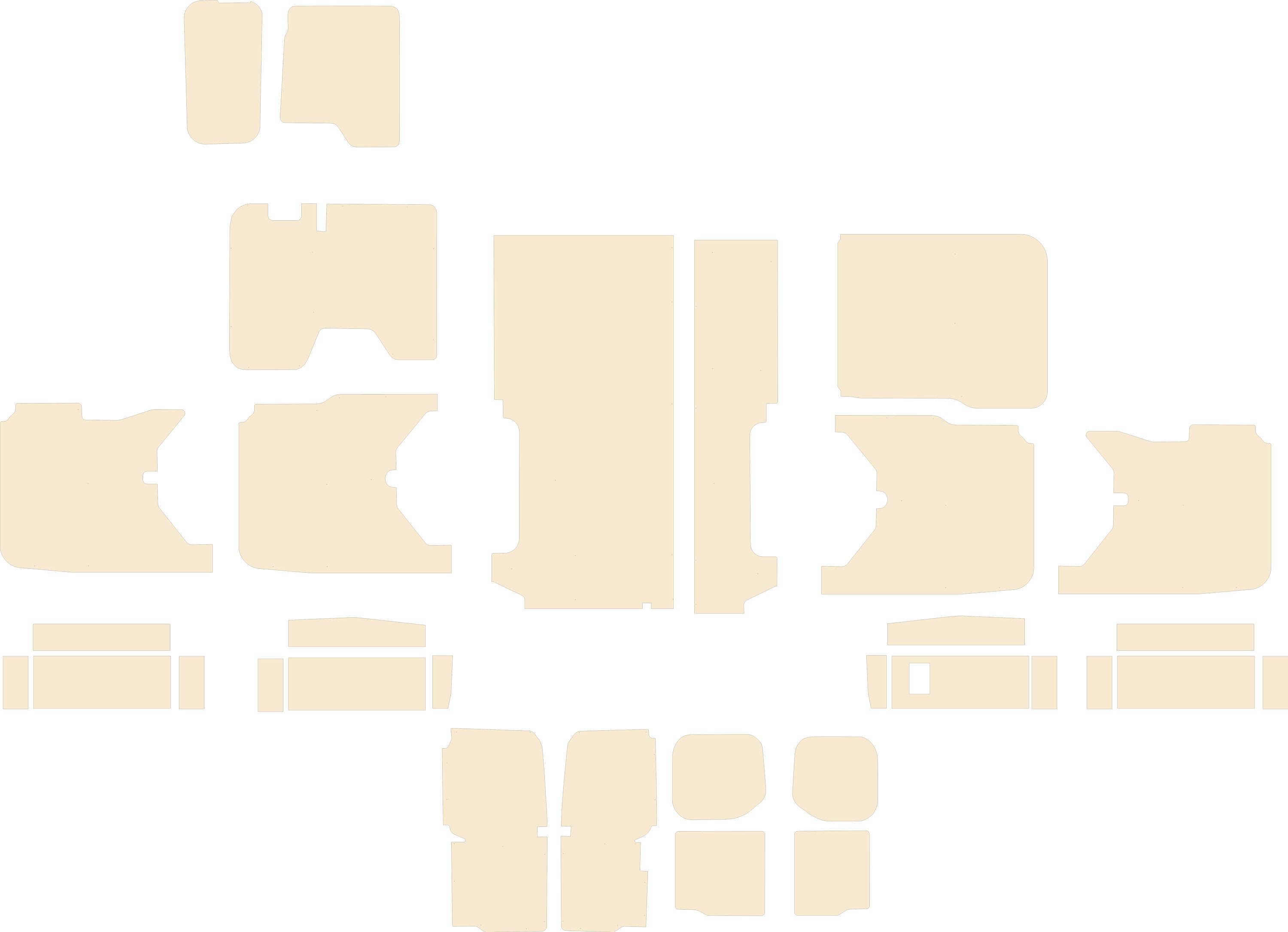 Ford Transit Custom Swb & Lwb Ply Lining Kit DXF Files, CNC Ready to ...