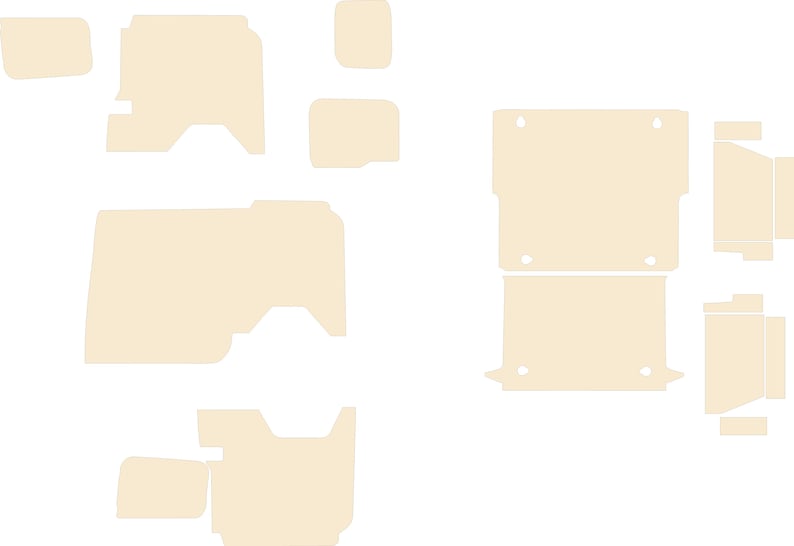Fiat Doblo L1 and L2 Old and New Shape Ply Lining Kit DXF Files, CNC ...