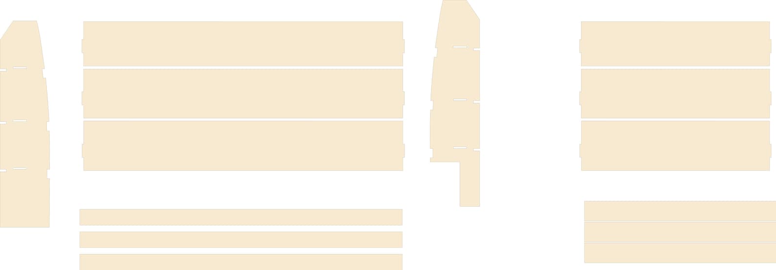 Mercedes Sprinter MWB Shelving Dxf File, Dxf Files, Cnc Ready to Cut ...