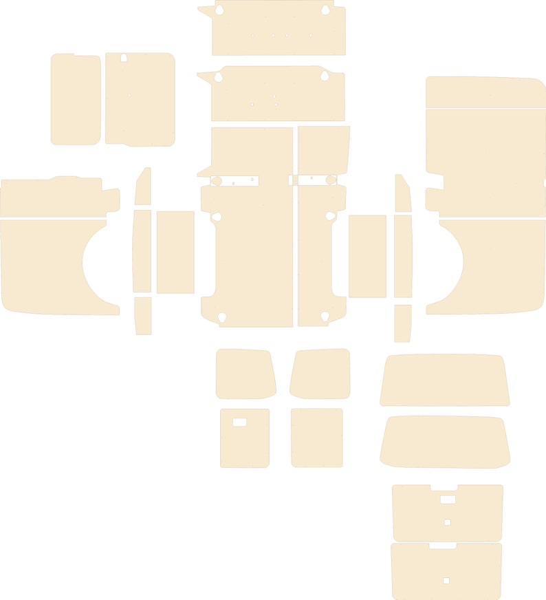 VW T5/T6 Van Ply Lining Kit DXF Files, CNC Ready (digital Download ...