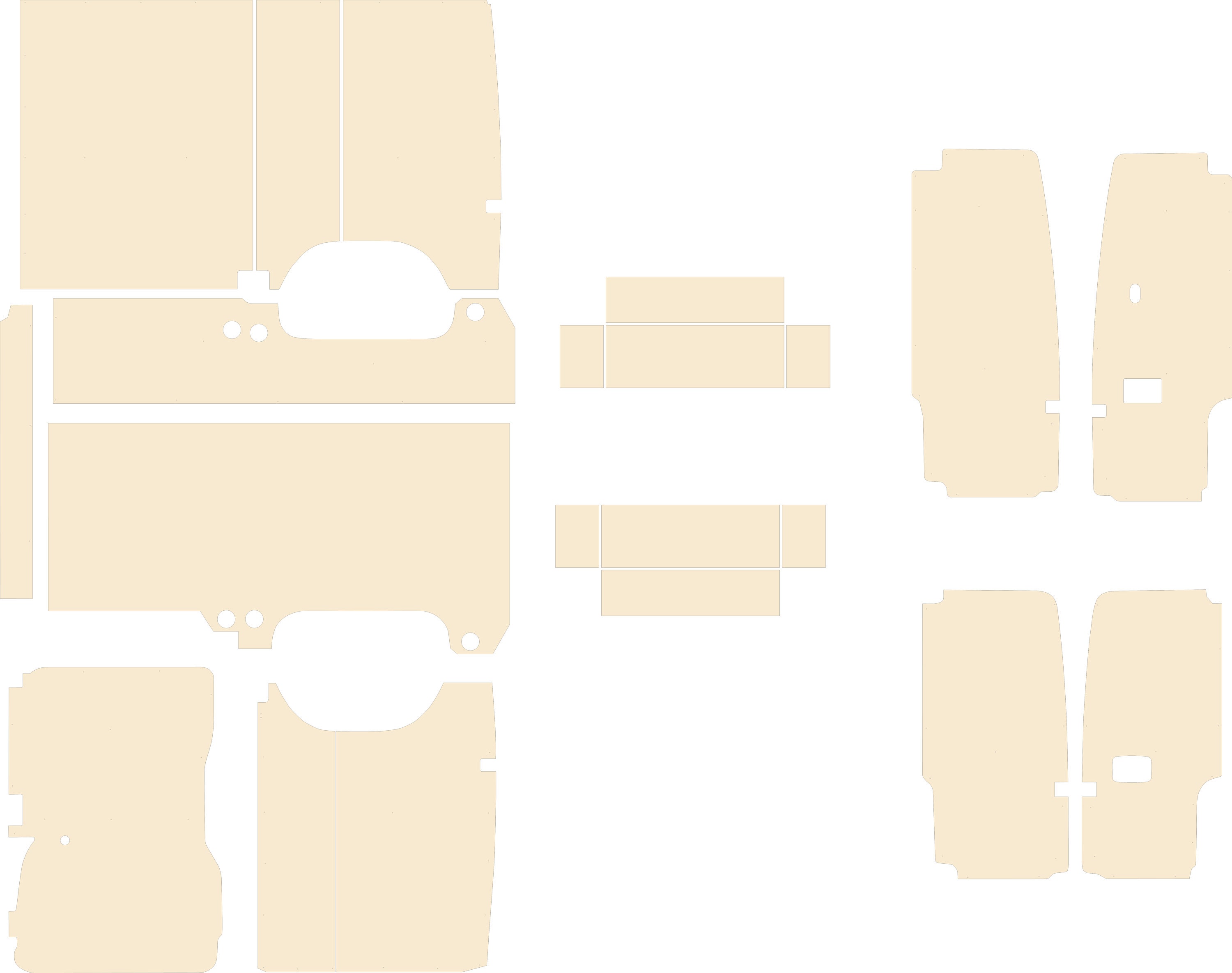 Mercedes Sprinter 2007-2017 Swb & Mwb Van Ply Lining Kit DXF Files, CNC ...