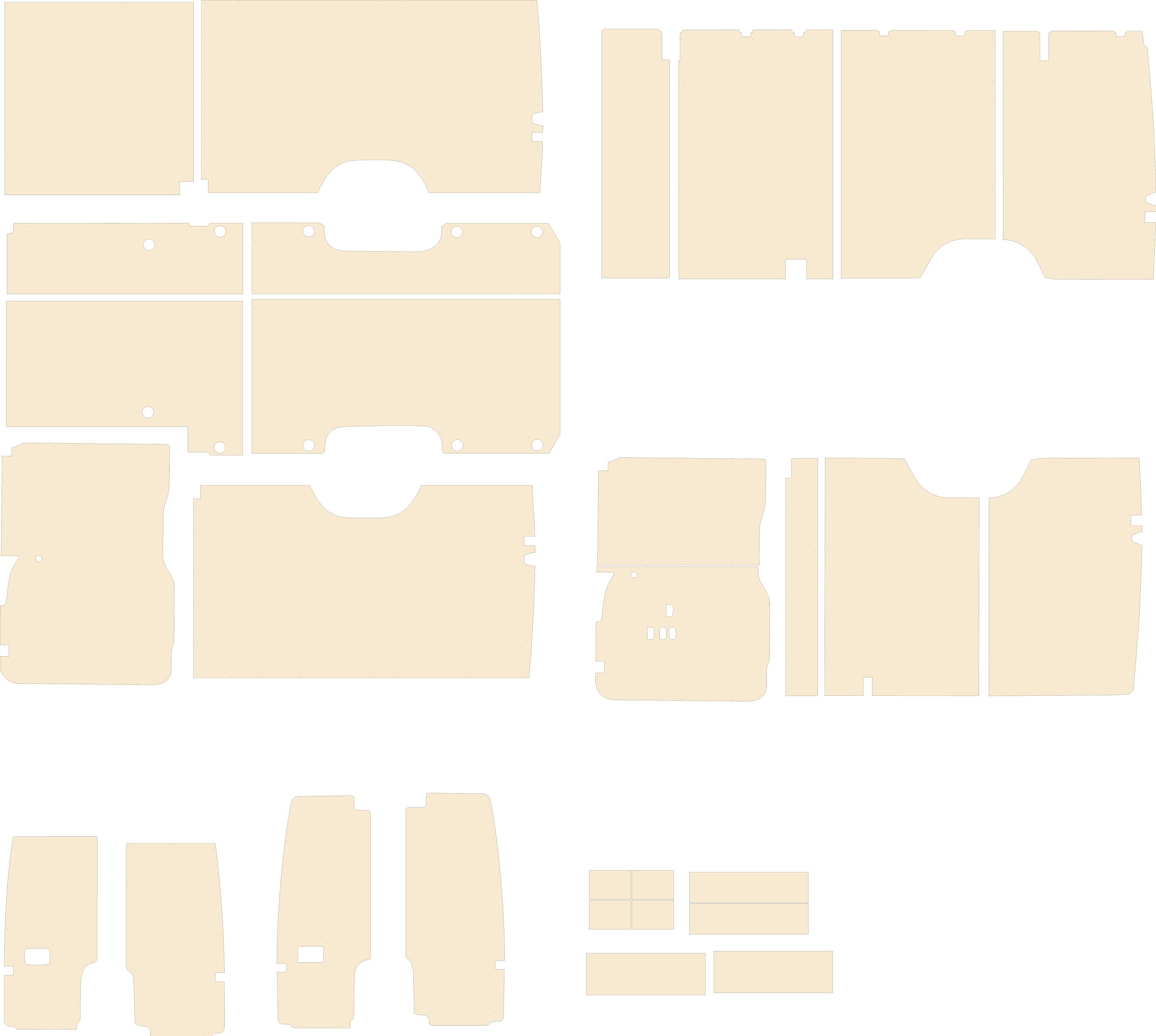 Mercedes Sprinter 2007-2017 Lwb & Xlwb Van Ply Lining Kit DXF Files ...