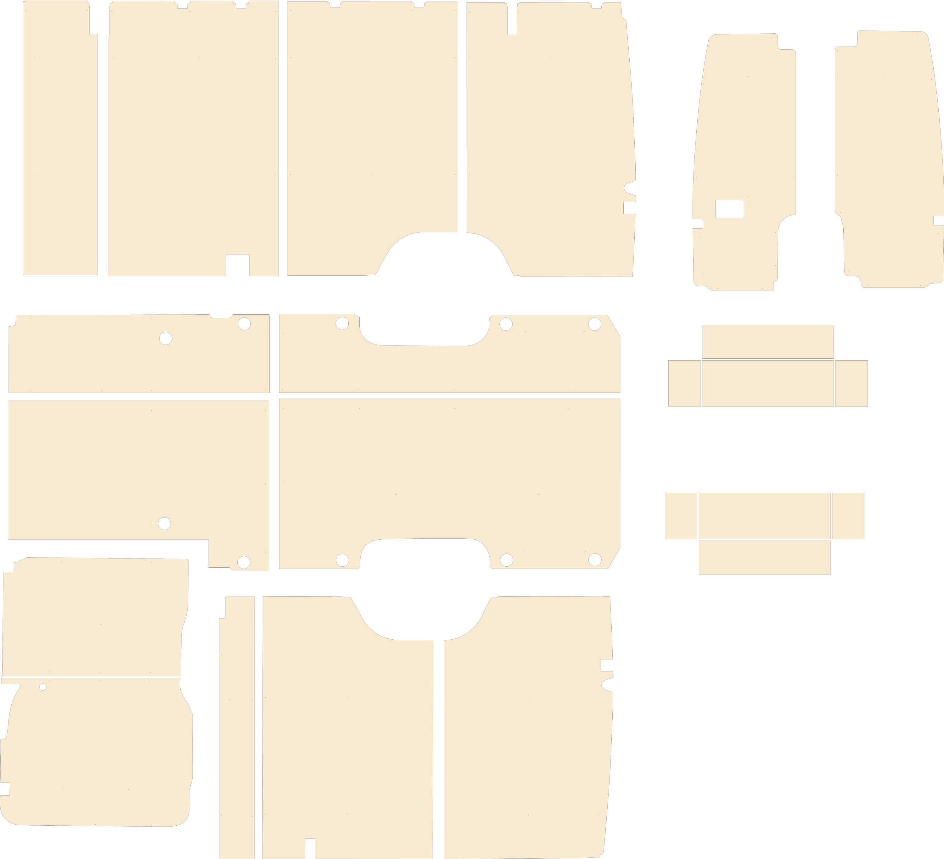 Mercedes Sprinter 2007-2017 Lwb & Xlwb Van Ply Lining Kit DXF Files ...