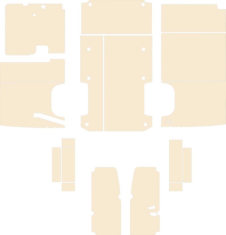 Ldv Maxus Van Ply Lining Kit DXF Files, CNC Ready to Cut, Van Plywood ...
