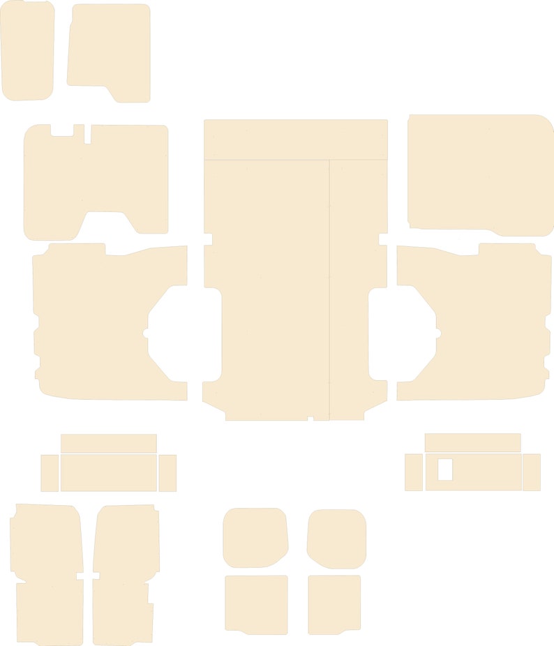 Ford Transit Custom Swb & Lwb Ply Lining Kit DXF Files, CNC Ready to ...