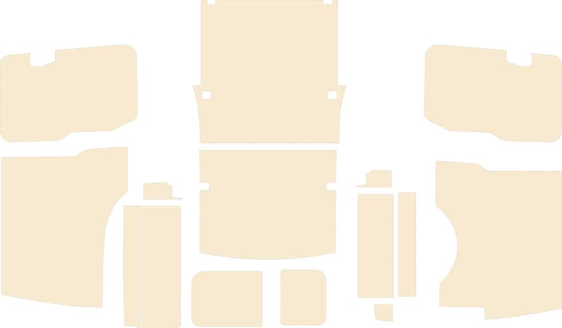 VW Caddy Swb & Lwb, Plus Maxi Van Ply Lining Kit DXF Files, CNC Ready ...