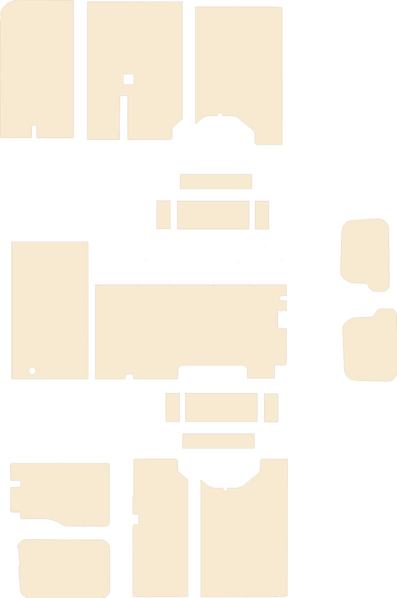 Ford Transit New Shape Mwb & Lwb 2014 Onwards Ply Lining Kit DXF Files ...