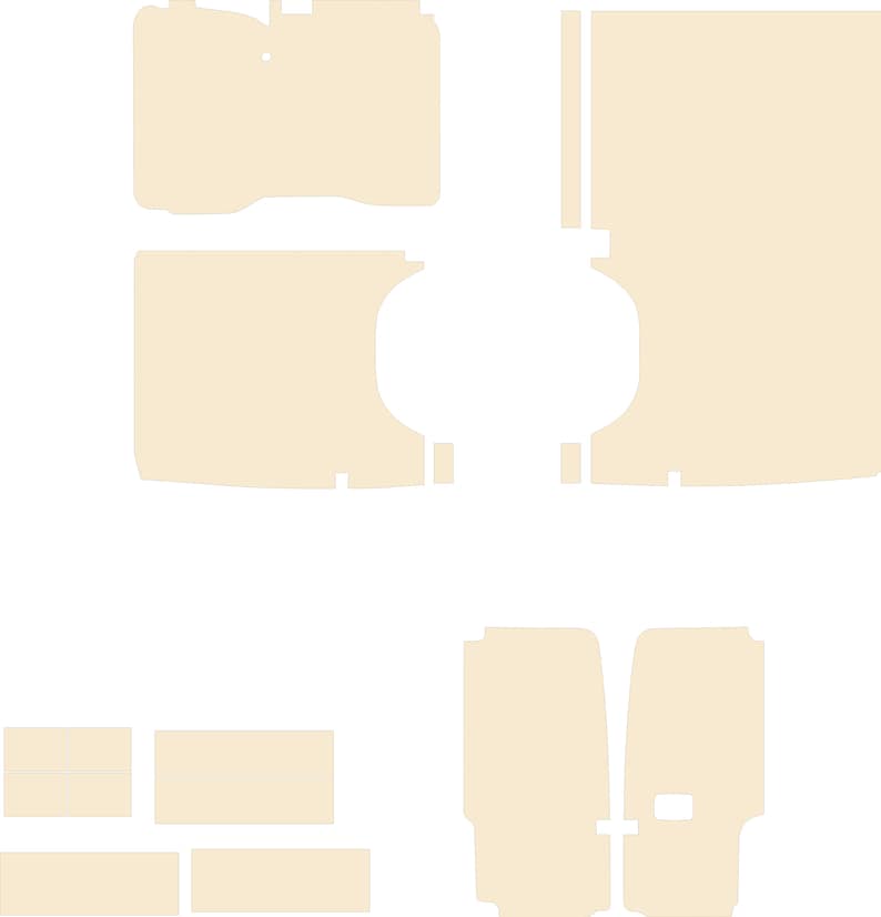 Mercedes Sprinter 2007-2017 Swb & Mwb Van Ply Lining Kit DXF Files, CNC ...