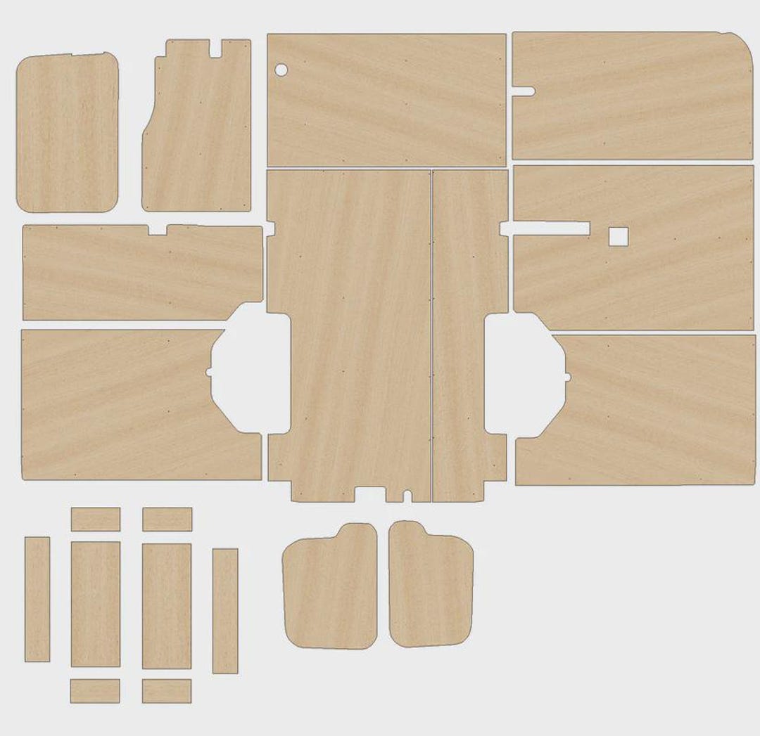 Ford Transit Lwb 2000-2014 Ply Lining Kit DXF Files, CNC Ready to Cut ...