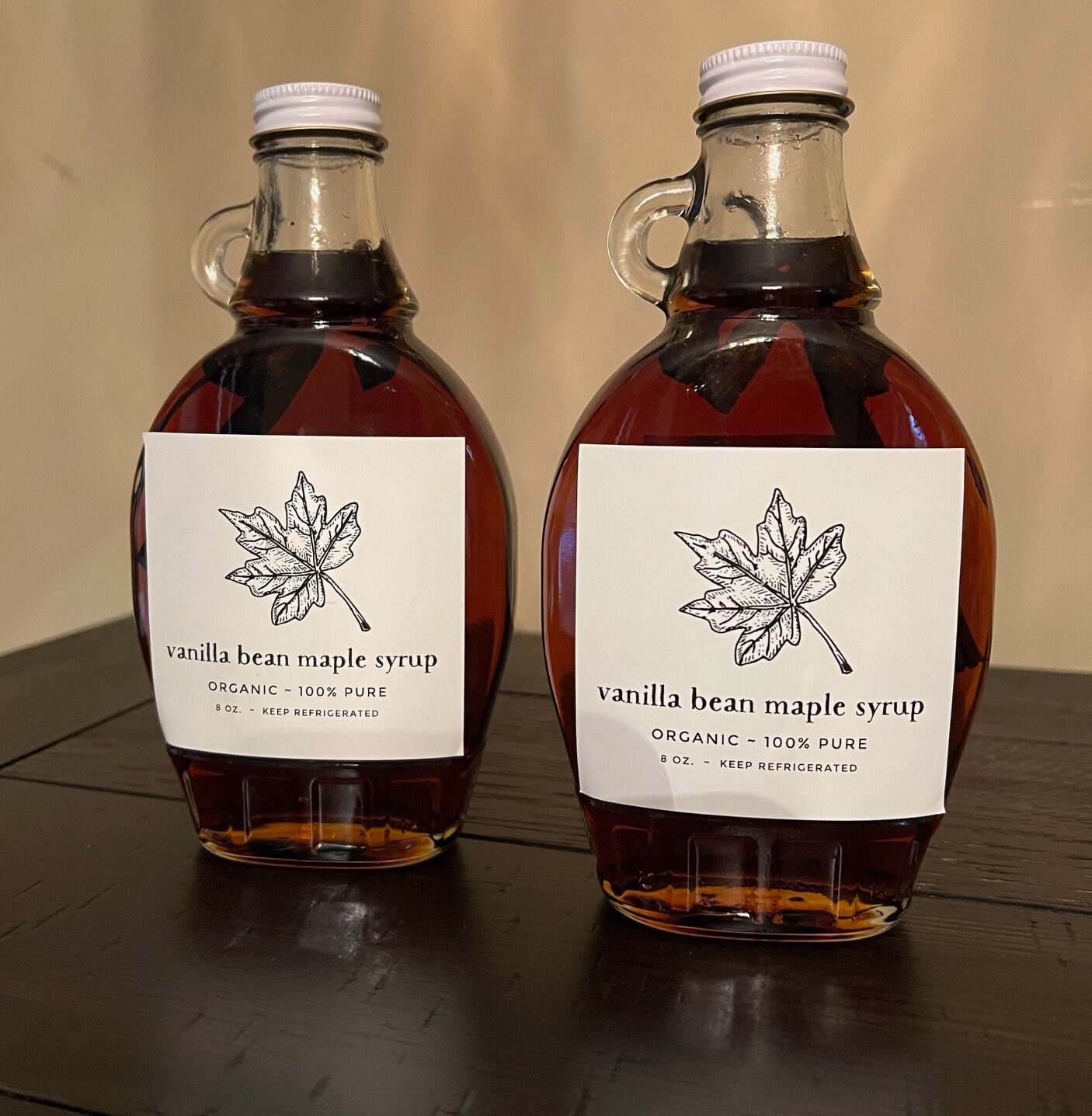 Vanilla Bean Pure Maple Syrup - Etsy