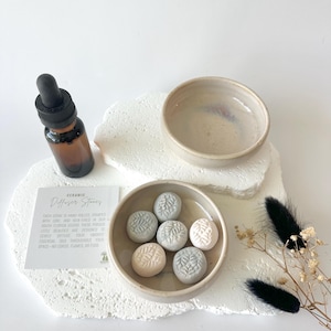 Ceramic Diffuser Stones Set of 6 | Handmade Essential Oil Diffusers | No Flame Aromatherapy ...