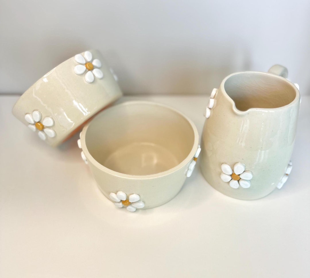 Groovy Blossom Ceramic Collection Boho Flower Kitchenware and Flower ...