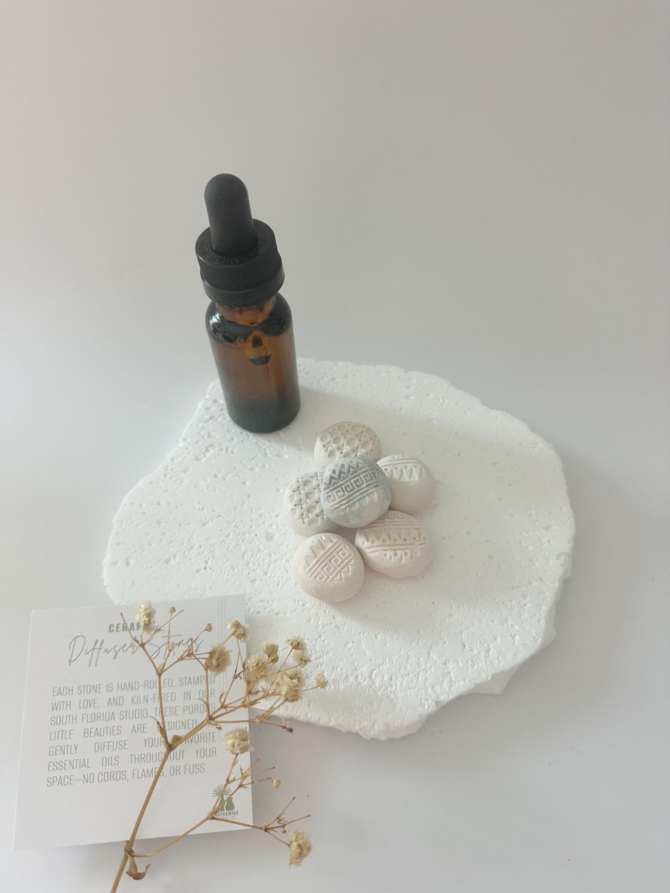 Ceramic Diffuser Stones Set: Handmade Essential Oil Aromatherapy - Boho ...
