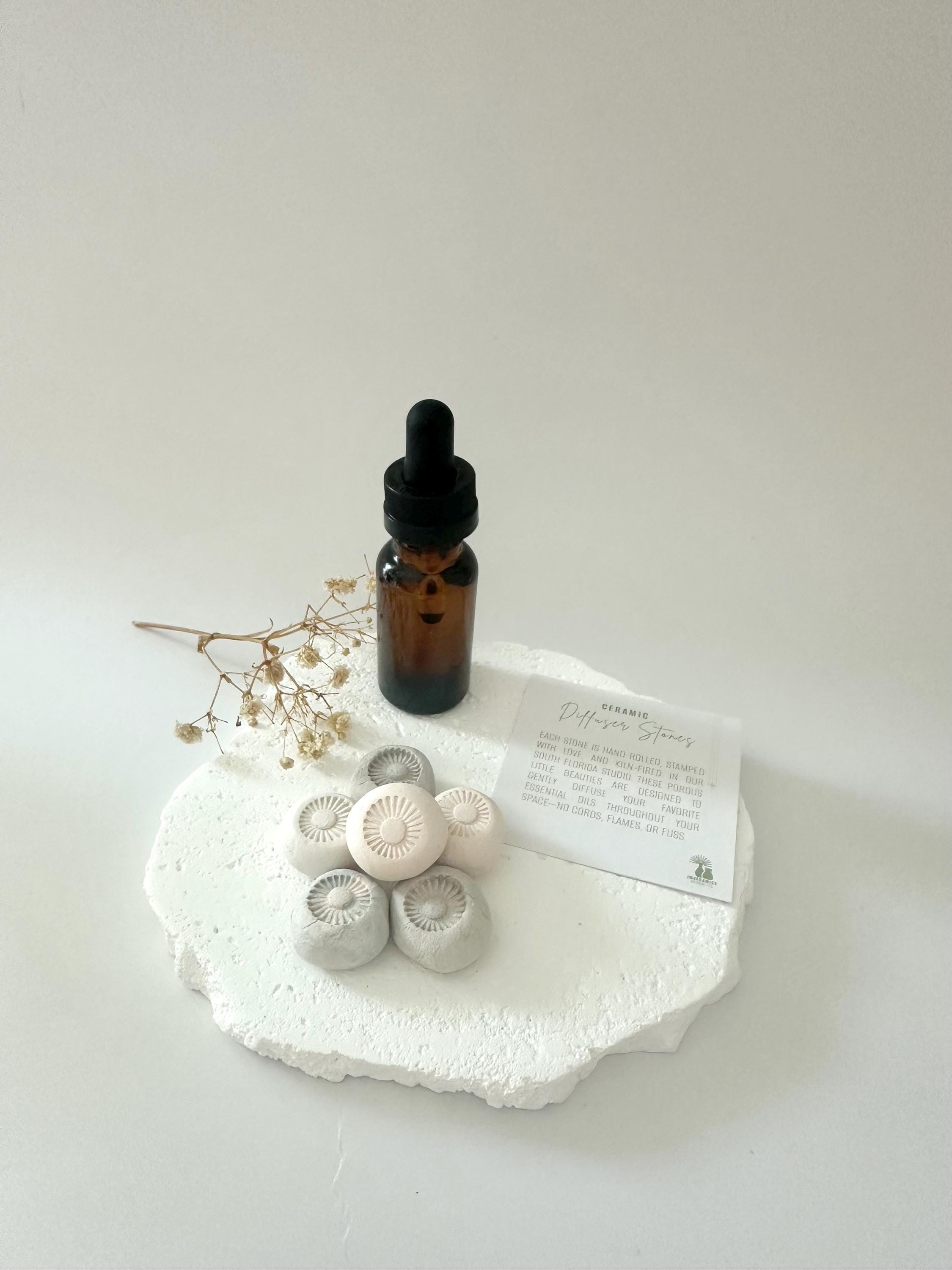 Ceramic Diffuser Stones Set: Handmade Essential Oil Aromatherapy - Boho ...
