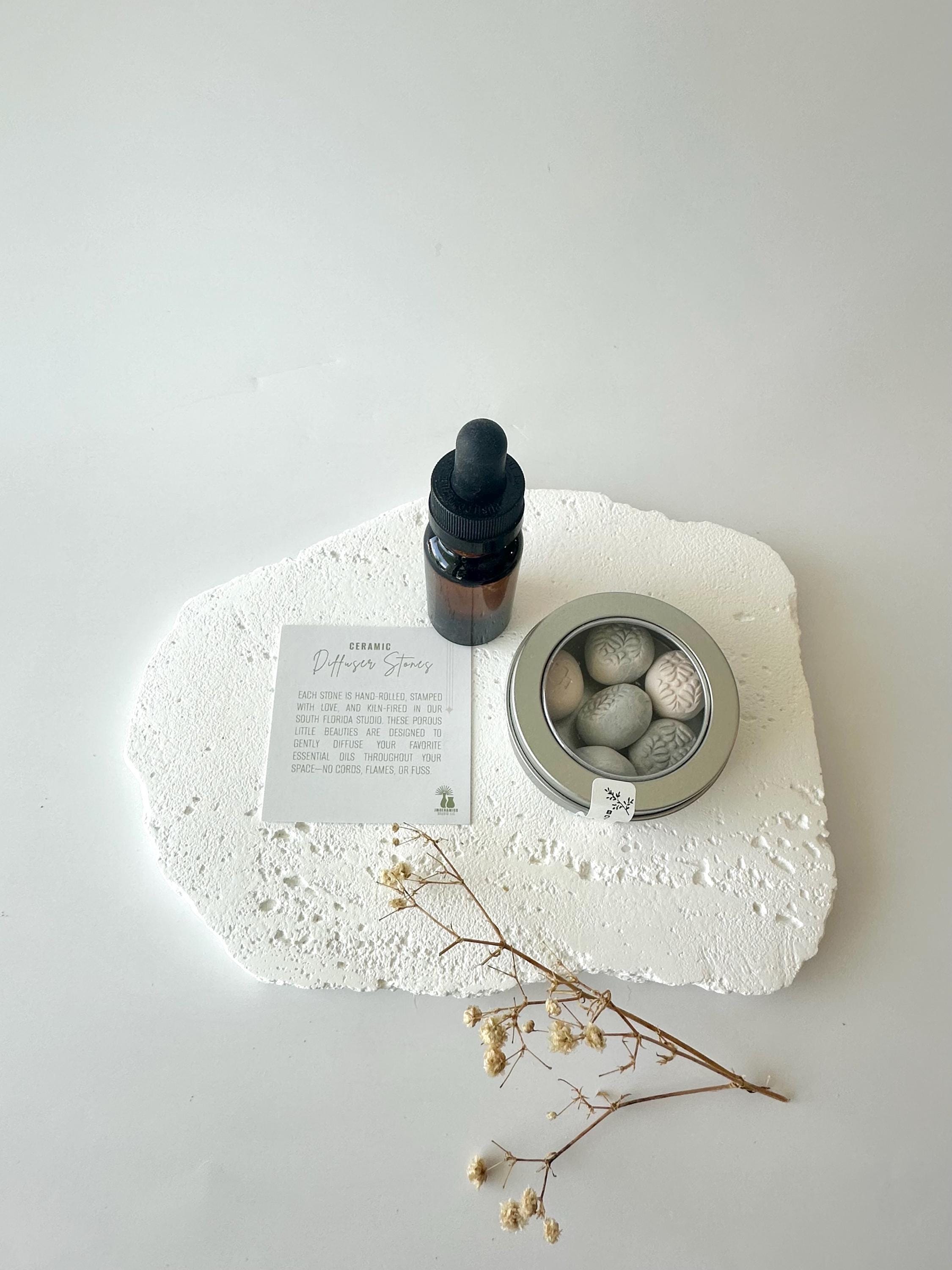 Ceramic Diffuser Stones Set: Handmade Essential Oil Aromatherapy - Boho ...