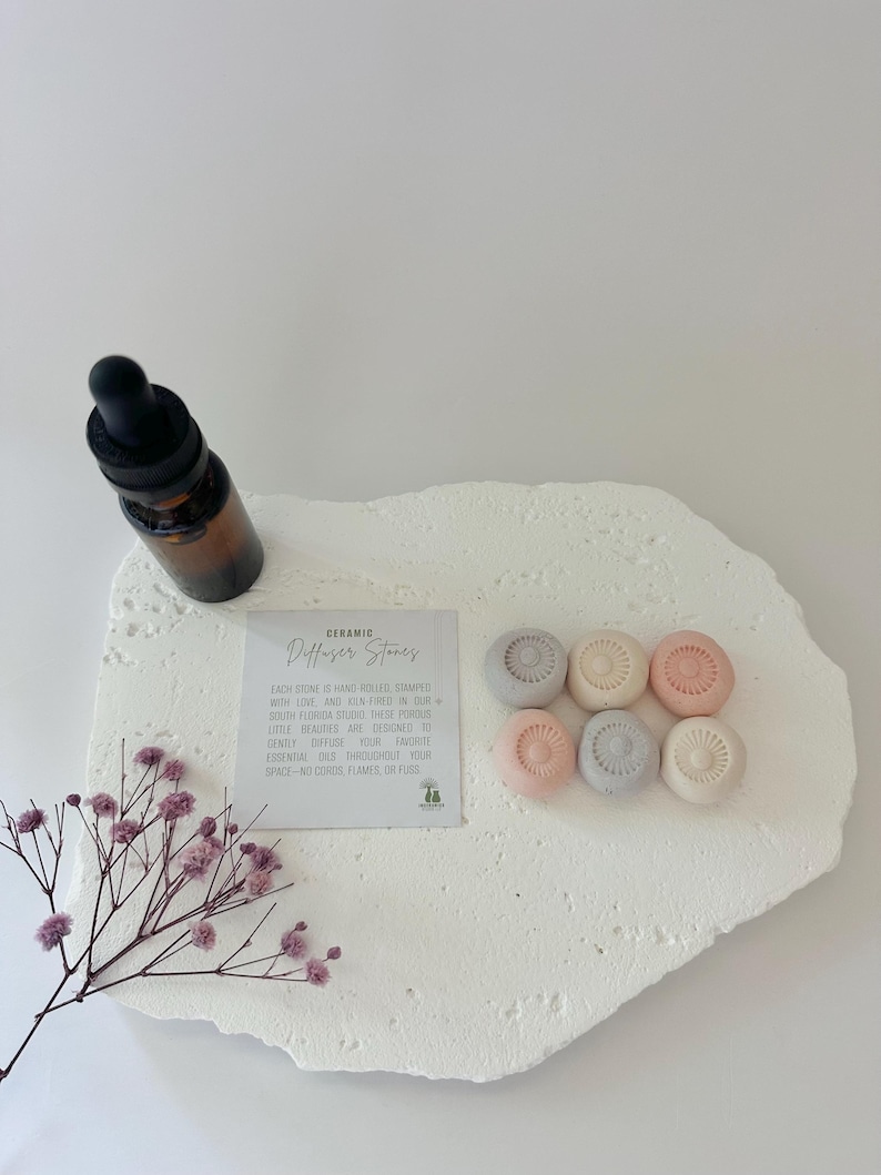 Colorful Ceramic Diffuser Stones Set: Handmade Essential Oil ...