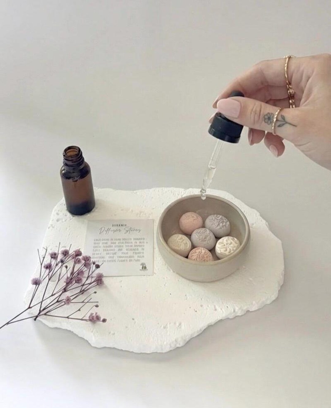 Colorful Ceramic Diffuser Stones Set: Handmade Essential Oil ...
