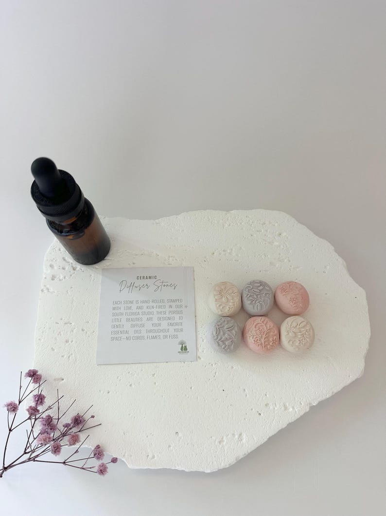 Colorful Ceramic Diffuser Stones Set: Handmade Essential Oil ...