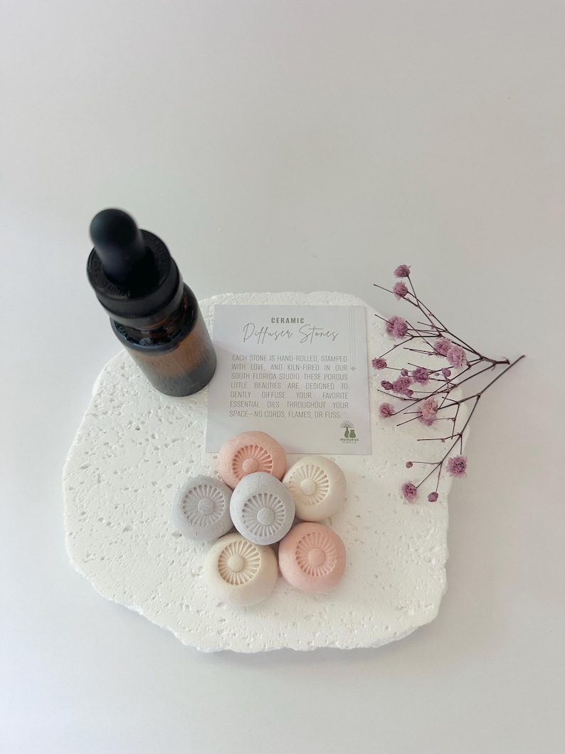 Colorful Ceramic Diffuser Stones Set: Handmade Essential Oil ...