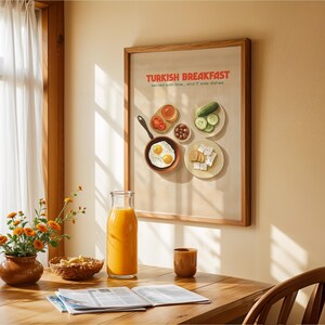 Turkish Breakfast Wall Art – Printable Kitchen Poster – Funny Food ...