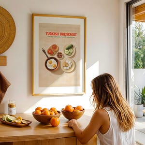 Turkish Breakfast Wall Art – Printable Kitchen Poster – Funny Food ...
