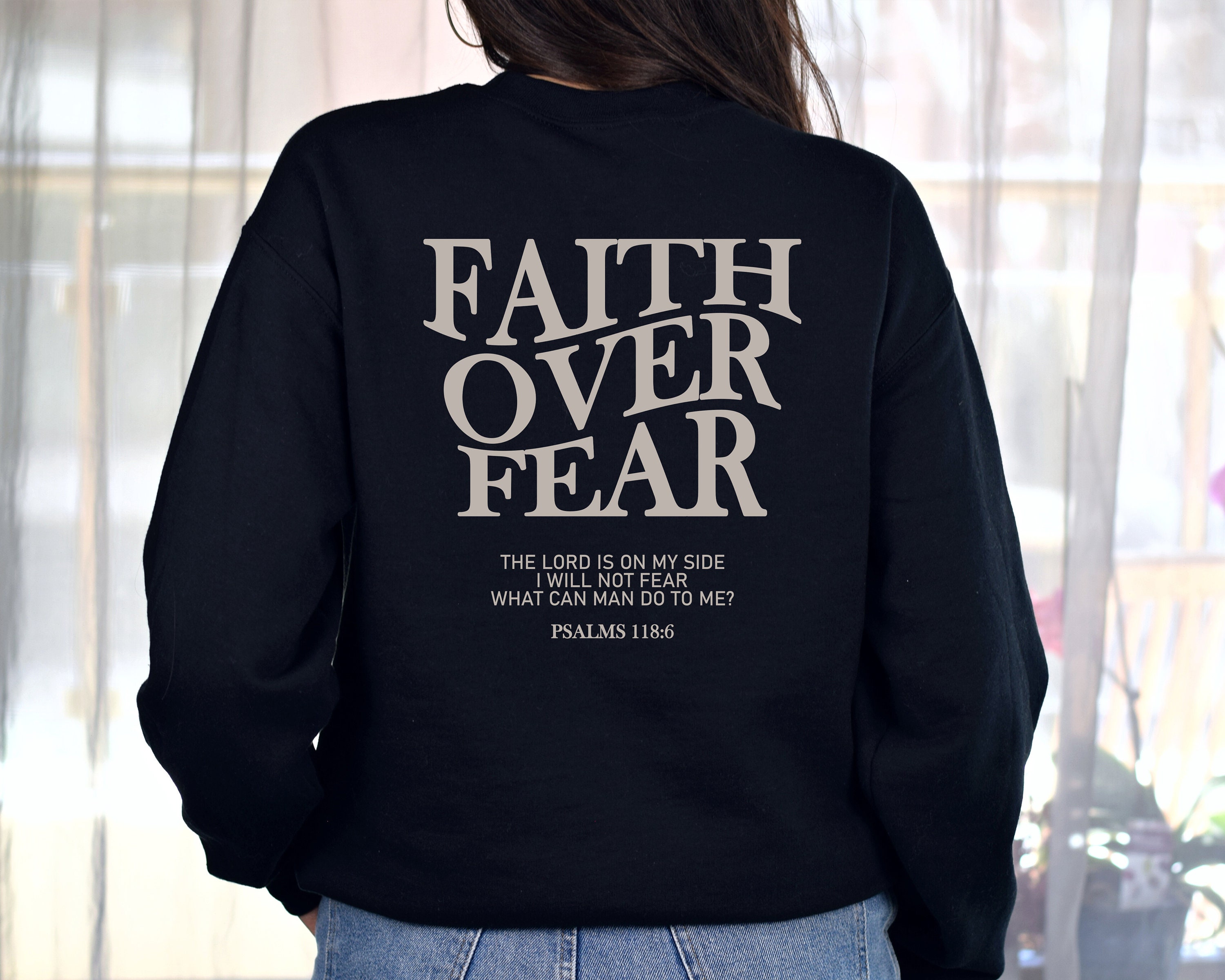 Faith Over Fear Christian christian Sweatshirt jesus - Etsy